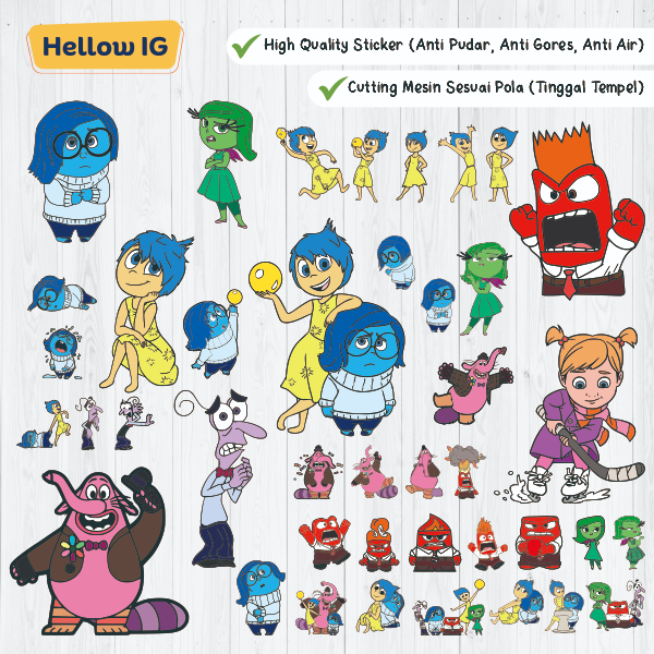 Jual STIKER INSIDE OUT | STICKER PACK | WATERPROOF LUCU GELAS BOTOL HP ...