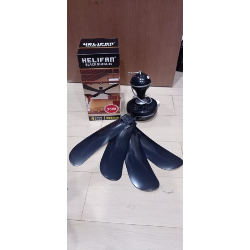 Jual Kipas Gantung Helifan 35 Watt 4 Baling Warna Hitam BHF04 35 Arashi ...