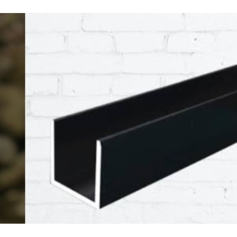 Jual LIST U 2 CM WARNA HITAM LIST TEMBOK TALI AIR TEMBOK HITAM | Shopee ...