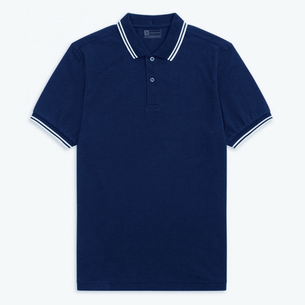 Jual Rambidend - Polo Shirt Polos Garis List Putih - Polo T-Shirt Kerah ...