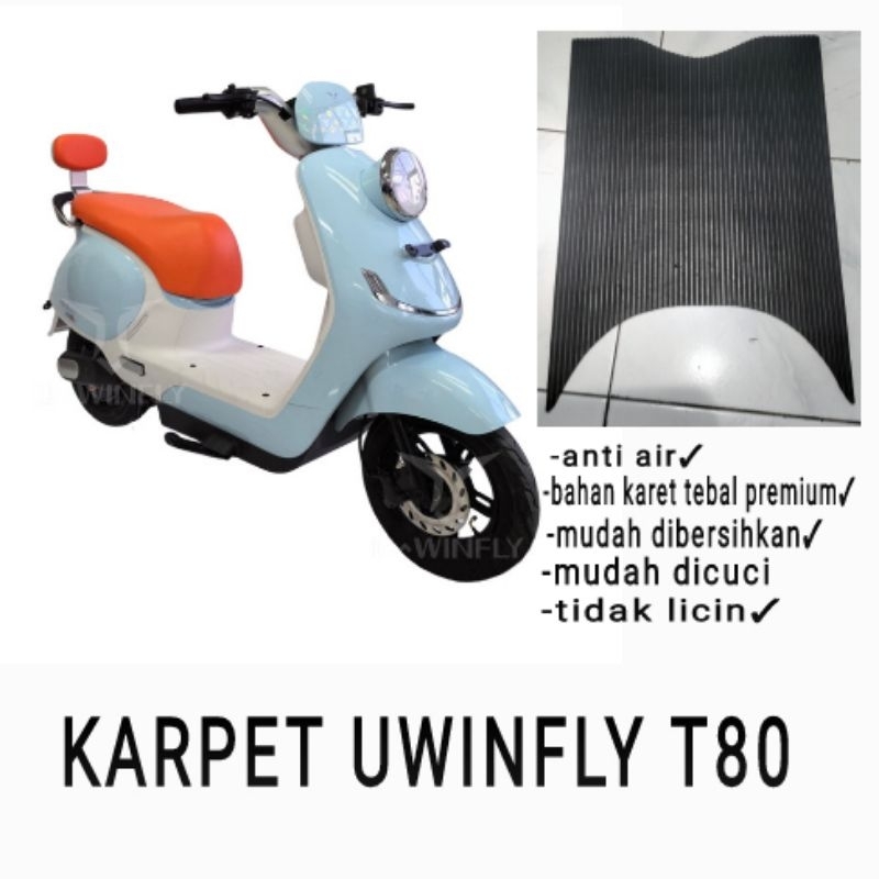 Jual karpet uwinfly t80 alas sepeda listrik karet premium | Shopee ...