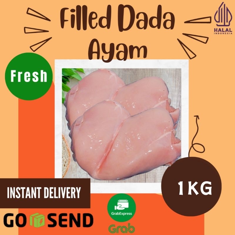 Jual Fillet Dada Ayam / Boneless Dada Ayam (Chicken Breast Fillets) 1kg ...
