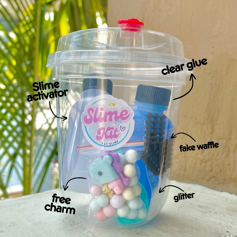 Jual Slime kit cup gelas | slime kit murah | paket membuat slime ...