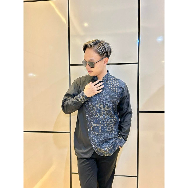 Jual beskap batik hiyo sekarjagad biru katun halus | Shopee Indonesia