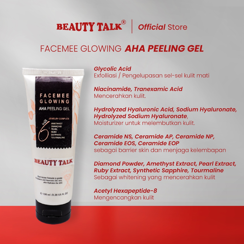 Jual BEAUTY TALK AHA Peeling Gel 6 Jewelry Complex 100ML | Pengangkat ...