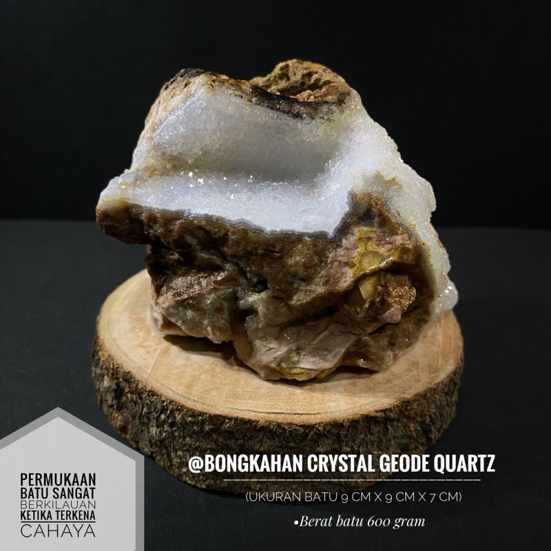 Jual Bongkahan Crystal Druzy Geode Quartz L16 atau Batu Kristal Quartz ...