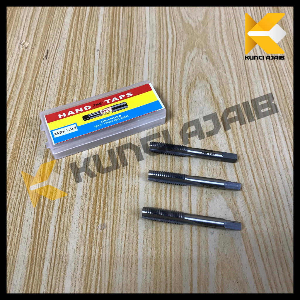 Jual SKC Hand Tap M8 x 1.25 - Mata Tap 8 x 1.25 isi 3 Pcs | Shopee ...