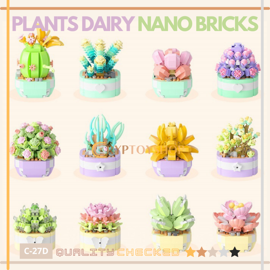 Jual CRYPTOYSHOP *PLANTS DAIRY* BRICKS NANO BLOCK TUMBUHAN TANAMAN ...