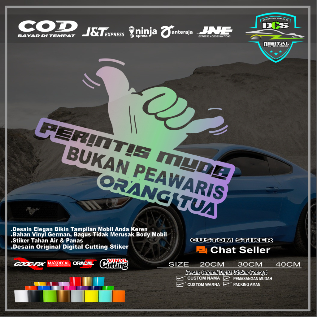 Jual Stiker Cutting Perintis Muda Sticker Variasi Kaca Mobil Truk ...