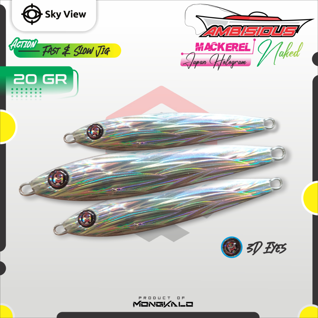 Jual Metal Jig 20 Gram Silver Tenggiri Mongkalo AMBISIOUS Umpan Casting Laut Killer | Shopee ...