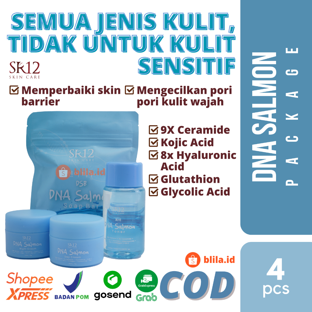 Jual SR12 DNA Salmon Package Day Night Cream SPF 20 Di Lengkapi 9x Ceramide Menjaga Skin Barrier ...