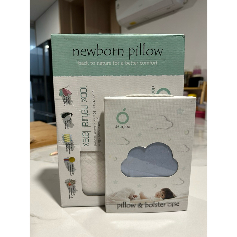Jual Dooglee newborn pillow & case blue NEW | Shopee Indonesia