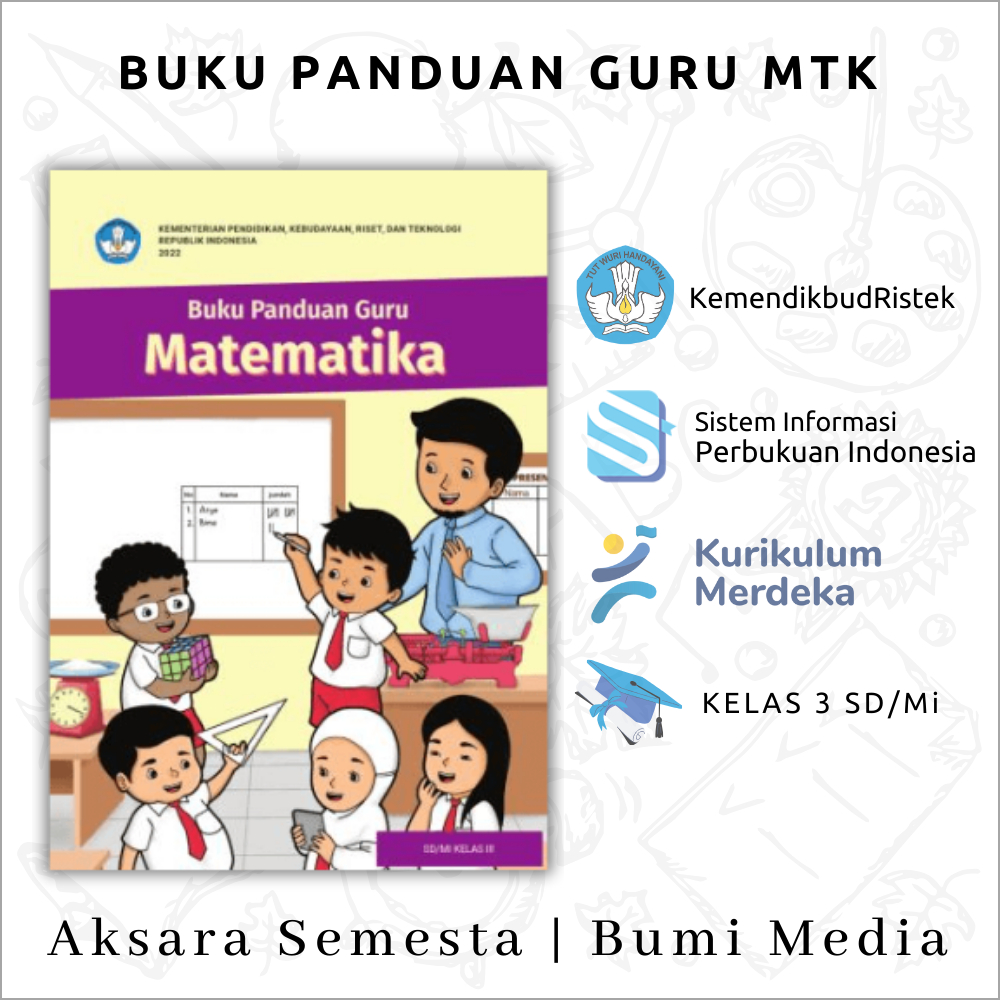 Jual Buku Panduan Guru MATEMATIKA 1 Tahun Kelas 3 SD MI Kurikulum Merdeka Kemendikbud Kementrian ...