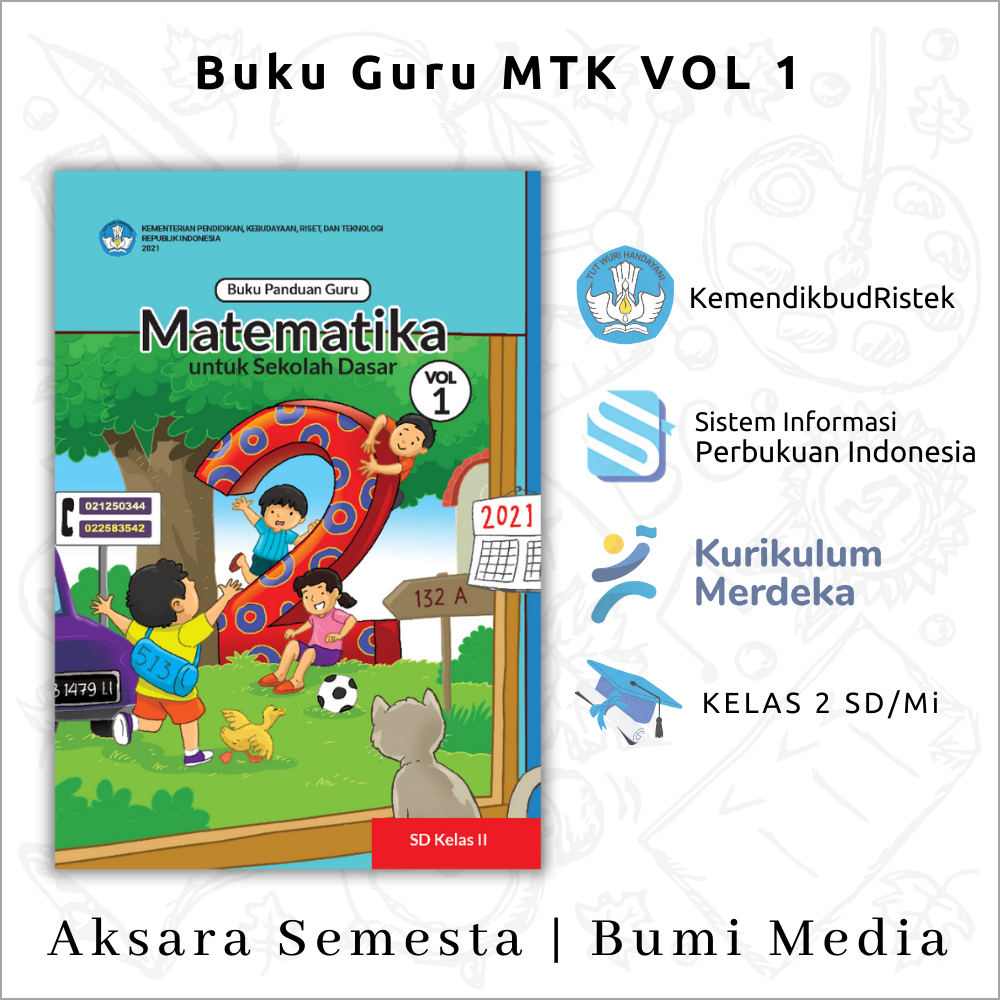 Jual Buku Panduan Guru Matematika untuk Sekolah Dasar Vol 1 SD Kelas 2 Kurikulum Merdeka ...