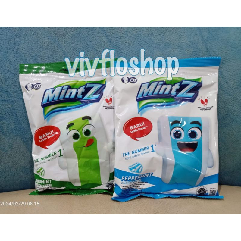 Jual Permen Mintz (Chewy Mintz) Peppermint & doublemint Kemasan 125 ...