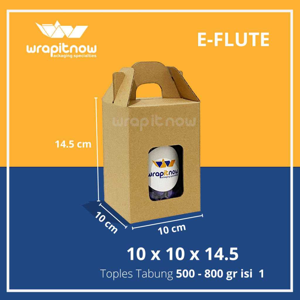 Jual Box Eflute Gable 10x10x14.5 Box 10x10x25 Gable Toples Botol 1 ...