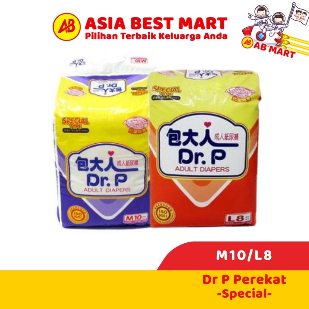 Jual Dr P Special M10/L8 Popok Dewasa Lansia Perekat Adult Diapers ...