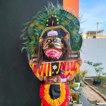 Jual (COD) Topeng Reog Ponorogo Dadak Merak Harimau / Topeng Reog ...