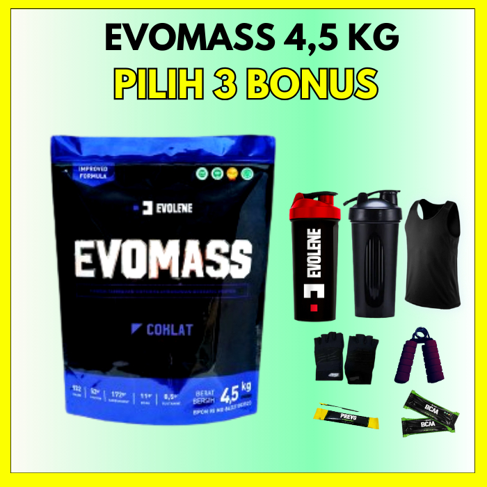 Jual EVOMASS 10 LBS (4,5 KG) SUSU OFFICIAL SUSU EVO MASS PRO EVOLIN EVOLEN ORIGINAL GYM KALORI ...