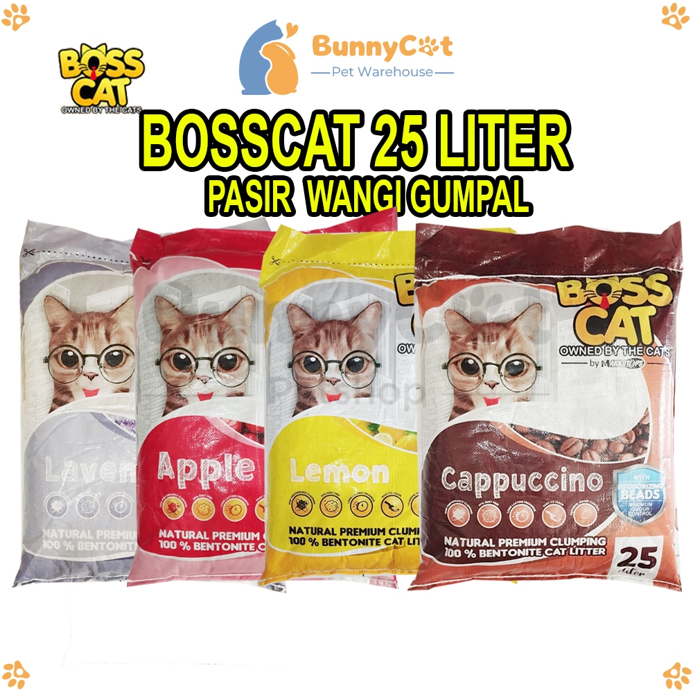 Jual Pasir BOSS Cat 25L Pasir Kucing gumpal wangi 25 L BossCat 25 liter | Shopee Indonesia