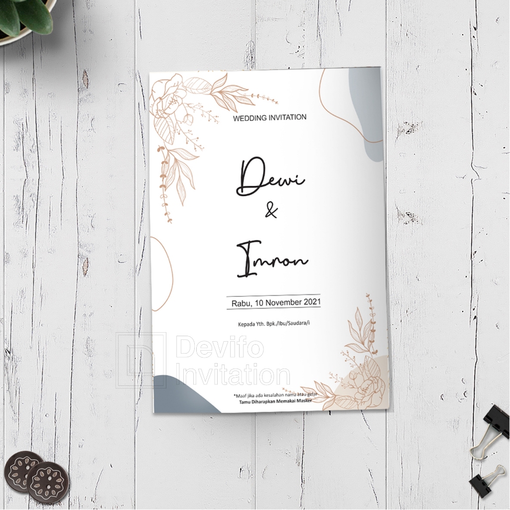 Jual UNDANGAN PERNIKAHAN DEVIFO D8 | Shopee Indonesia