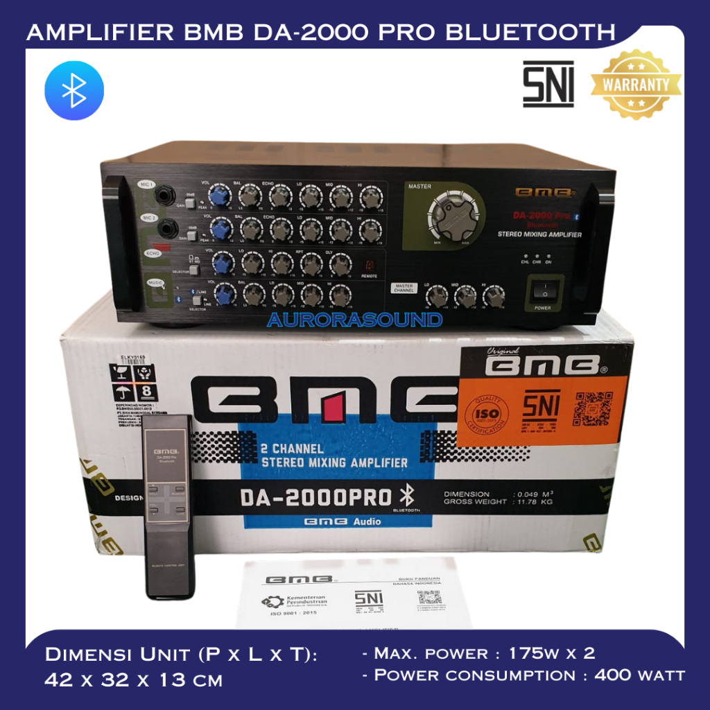 Jual POWER AMPLIFIER BMB DA-2000PRO AMPLI KARAOKE SUPPORT BLUETOOTH ...