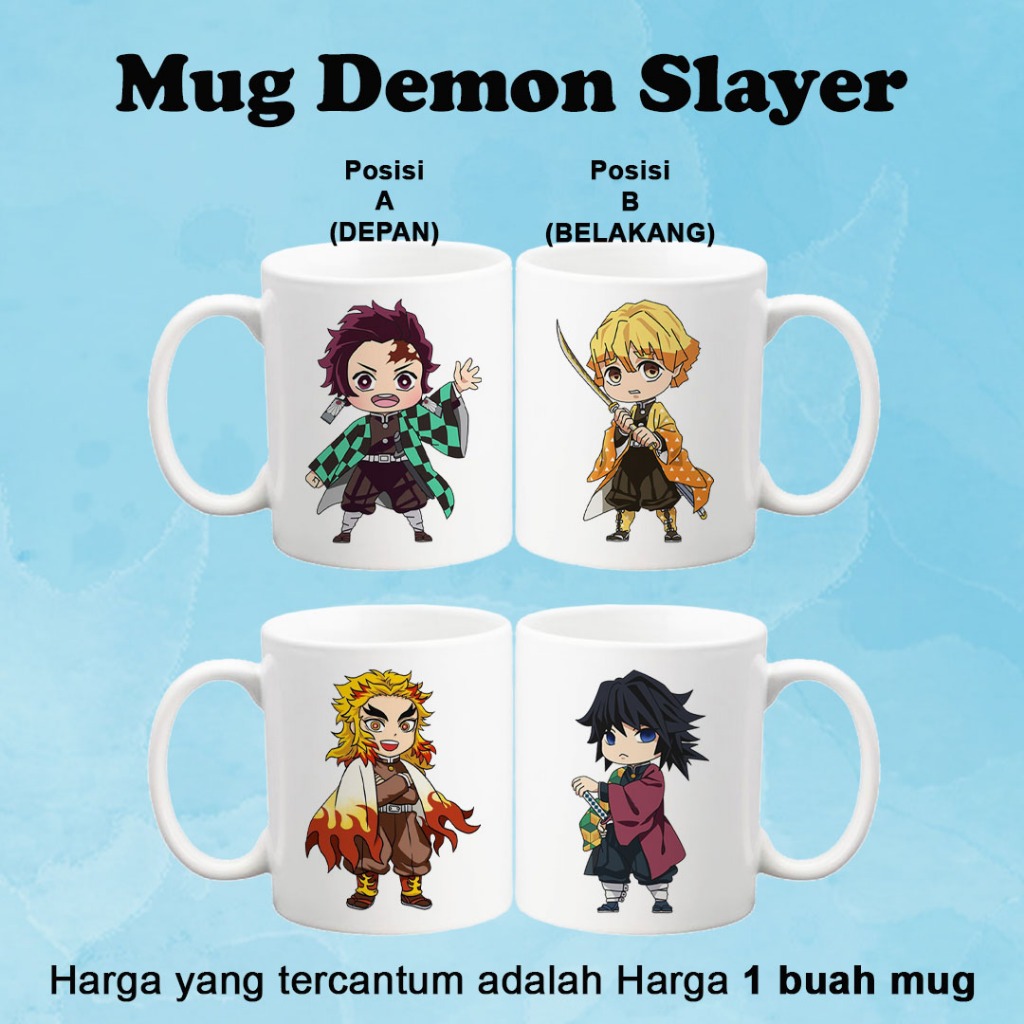 Jual MUG DEMON SLAYER / MUG KIMETSU NO YAIBA / MUG ANIME / MUG CUSTOM ...