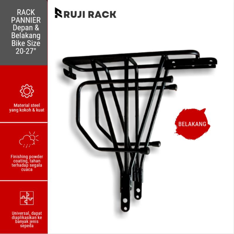 Jual Rak Pannier Sepeda / Front Rack Pannier Bagasi Touring Boncengan ...