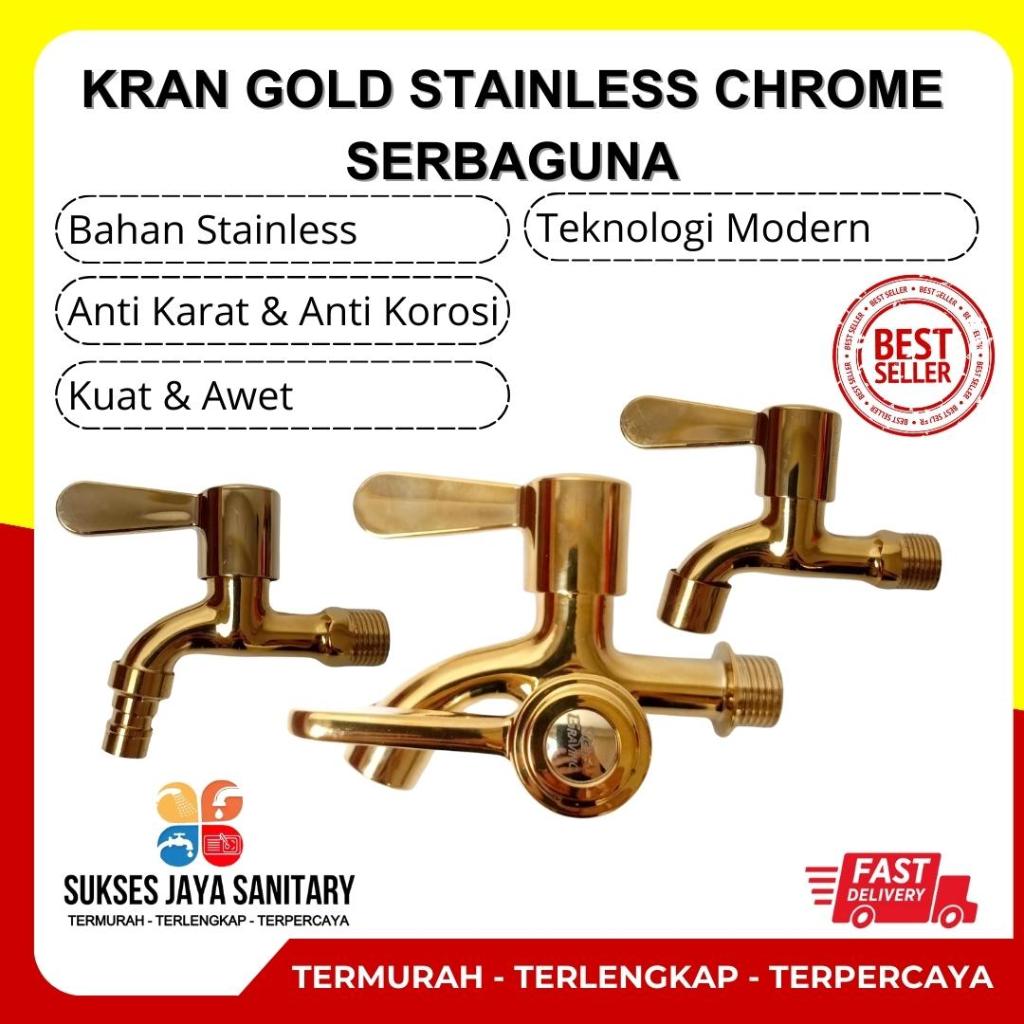 Jual Kran Shower Gold Bahan Stianless Drad Standard 1/2" Keran Kran ...