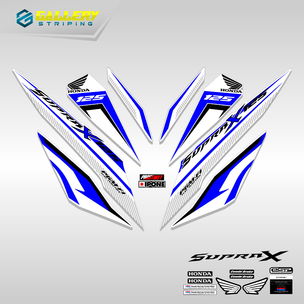 Jual Striping Supra X 125 Motif 8 Sticker Supra X 125 Batman Old Stiker ...