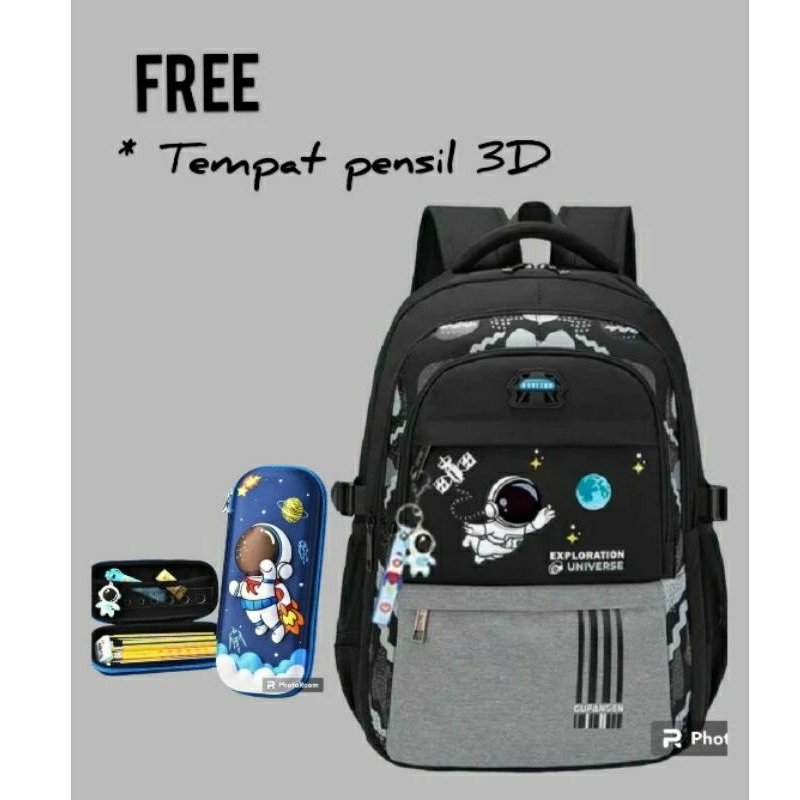 Jual Tas sekolah anak laki laki SD SMP astronot tas ransel anak banyak bonus tebal | Shopee ...