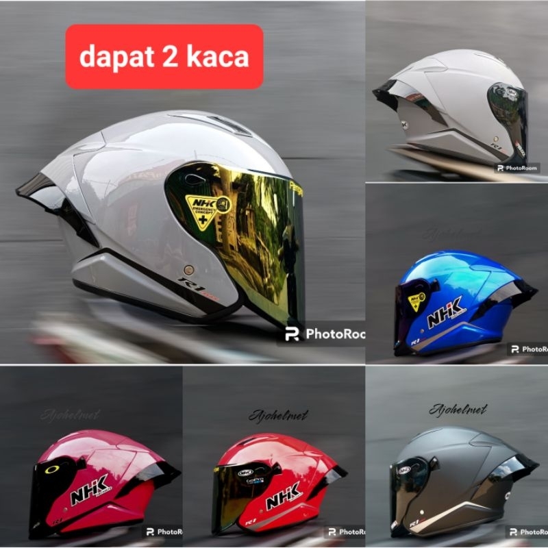 Jual HELM NHK R1 MAX DOBLE VISOR & R1 ELITE SOLID SINGLEVISOR ORIGINAL,PAKET GANTENG DAPAT 2 ...