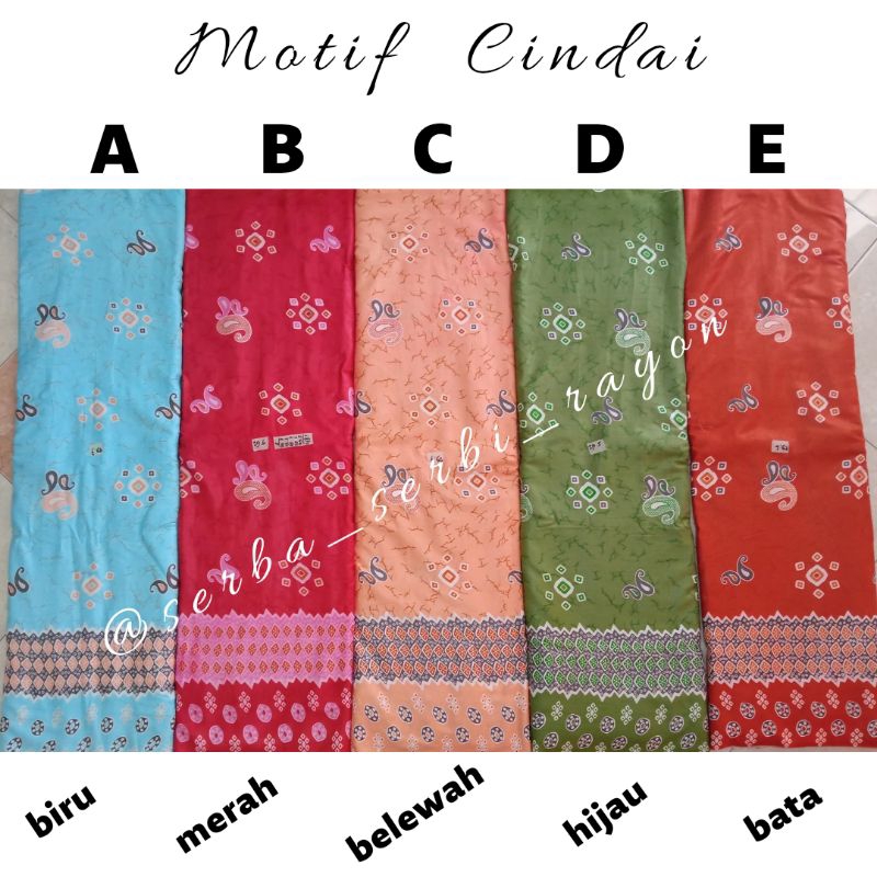Jual KAIN RAYON MOTIF CINDAI (harga per 0,5 meter) | Shopee Indonesia