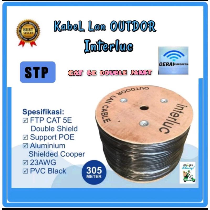 Jual Kabel LAN INTERLUC DOUBLE JACKET Cat6e 305M | Shopee Indonesia