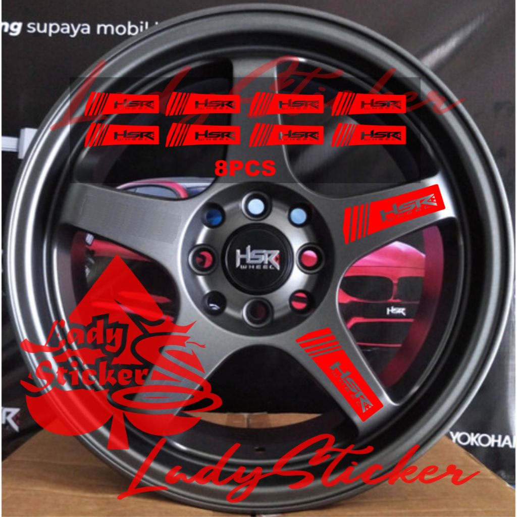 Jual Sticker velk hsr wheel cutting sticker stiker volk velk mobil hsr ...