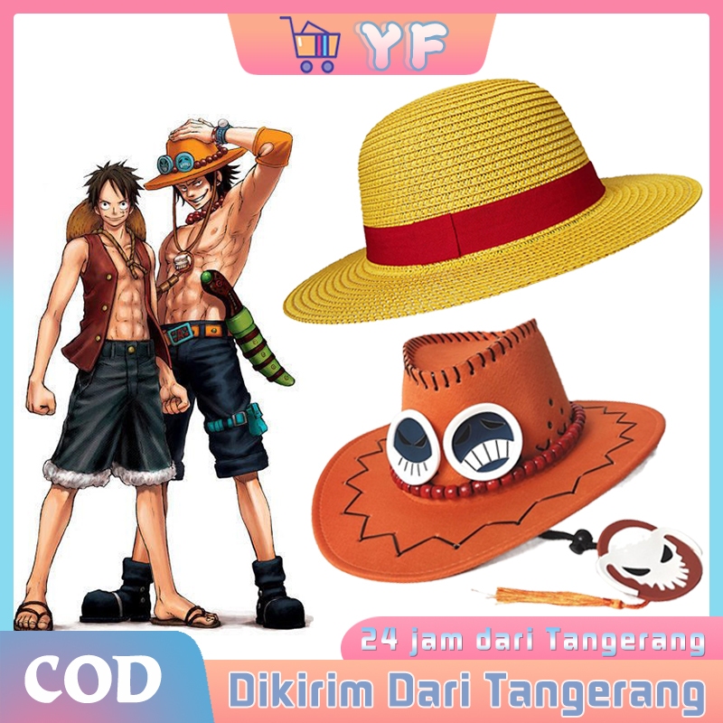 Jual One Piece Cosplay Topi Jerami Luffy Ace Anime Jepang Raja Pencuri ...