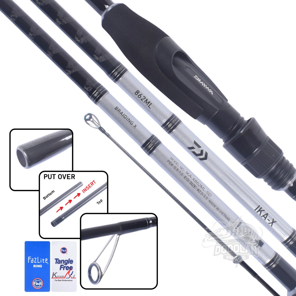 Jual Joran Daiwa IKA-X 862ML | Mancing Cumi Udang | Joran Egi Dodolan Pancing | Shopee Indonesia