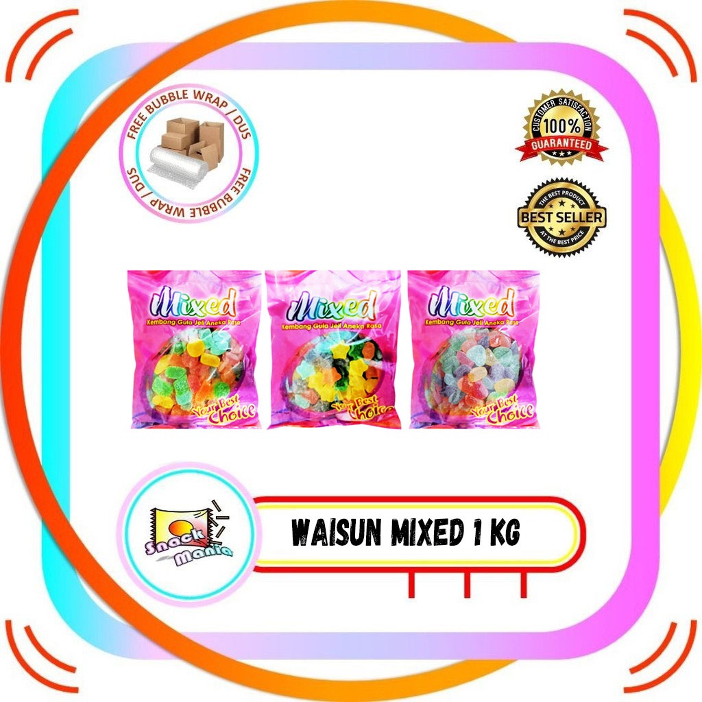 Jual Waisun Mixed Pastilles Jelly Candy Aneka Bentuk 1 kg Permen Jeli ...