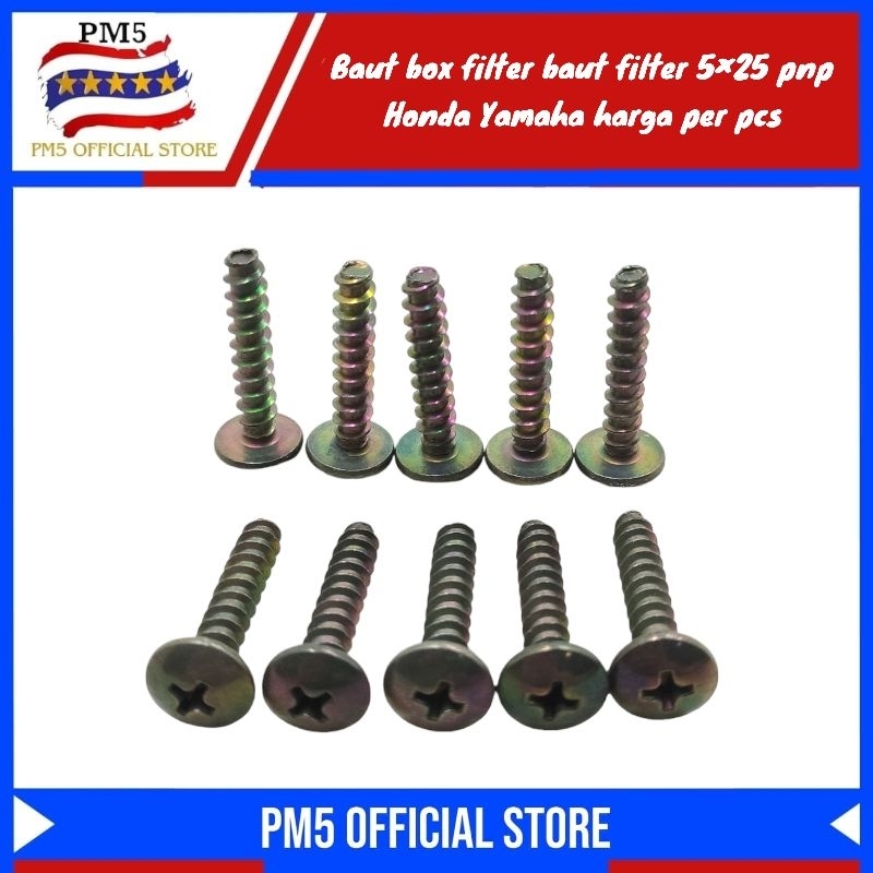 Jual Baut Box Filter Baut Filter 5×25 Pnp Honda Yamaha (harga per pcs ...