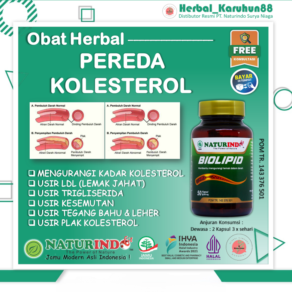 Jual Obat Herbal Kolesterol Lemak Jahat Trigliserida Kesemutan Kebas ...
