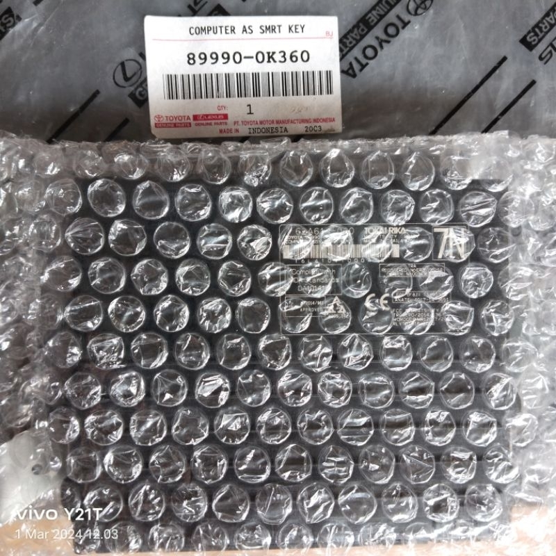 Jual Ecu Modul Computer Assy Smart Key Toyota Fortuner Hilux revo 89990 ...