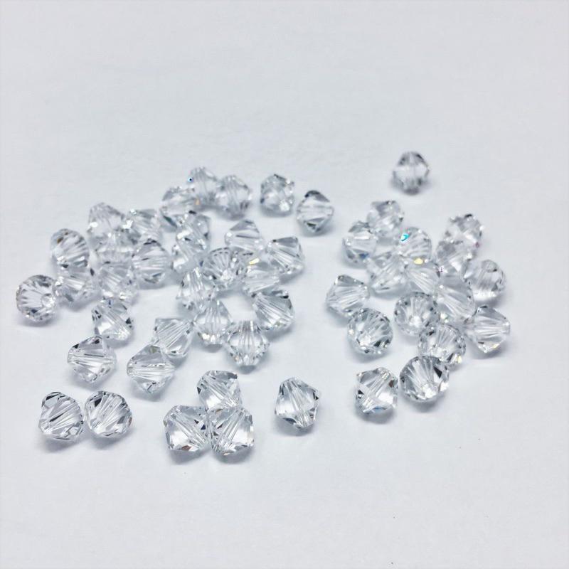 Jual (20gr) mote manik kerucut akrilik / manik diamond / manik bening ...