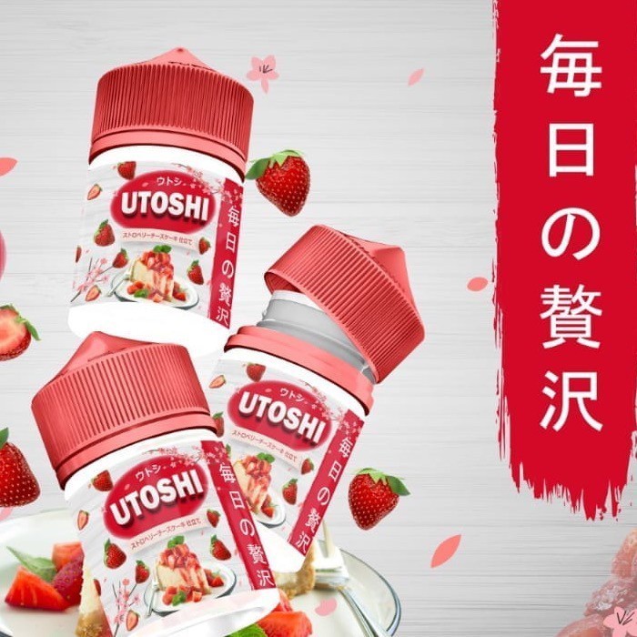 Jual LIQUID UTOSHI STRAWBERRY CHEESECAKE 60ML BY CYCLOZ | Shopee Indonesia