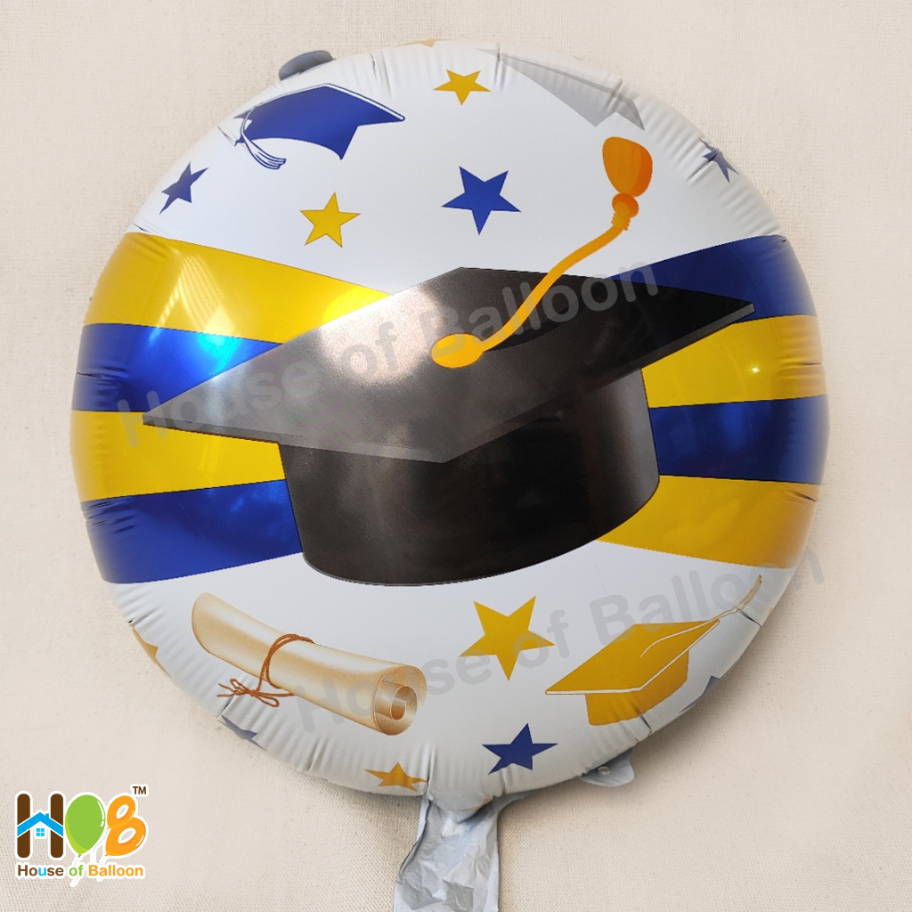Jual Balon Foil Graduation Hat Topi Wisuda Bulat 18 Inch | Shopee Indonesia