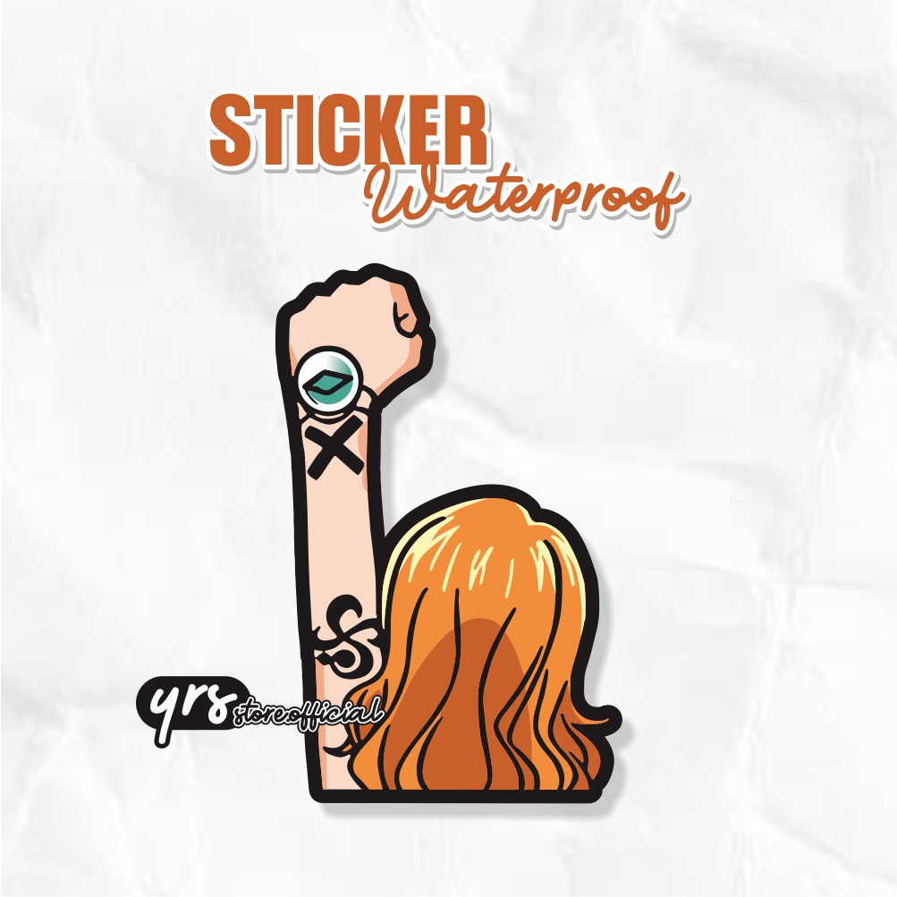 Jual Sticker Anime One Piece Nami / Sticker Anime Waterproof ukuran ...