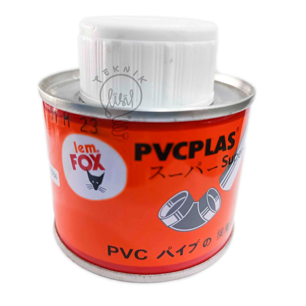 Jual LEM PIPA PVC PLAS PVCPLAS BY FOX WET DRY KALENG 100 GRAM KUAS ...