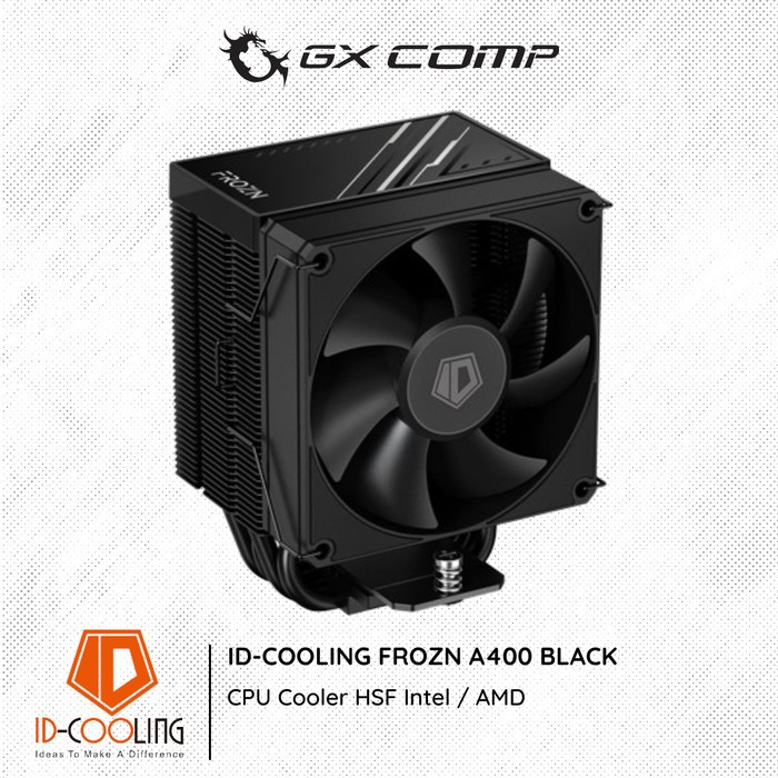 Jual ID-COOLING FROZN A400 BLACK | CPU Cooler HSF Intel / AMD | Shopee ...