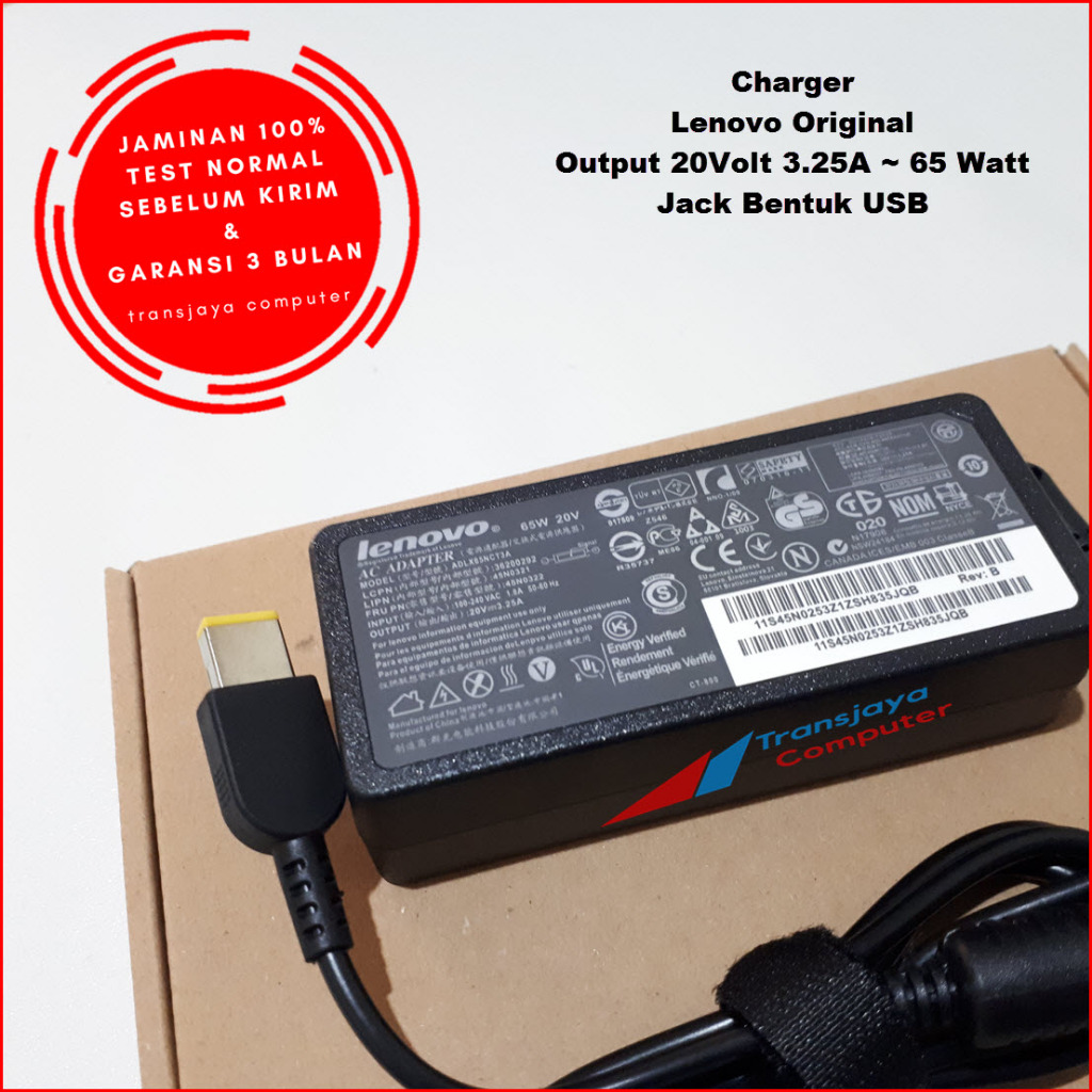 Jual Adaptor Charger Casan Len Thinkpad X270 X260 X250 X240 USB ...