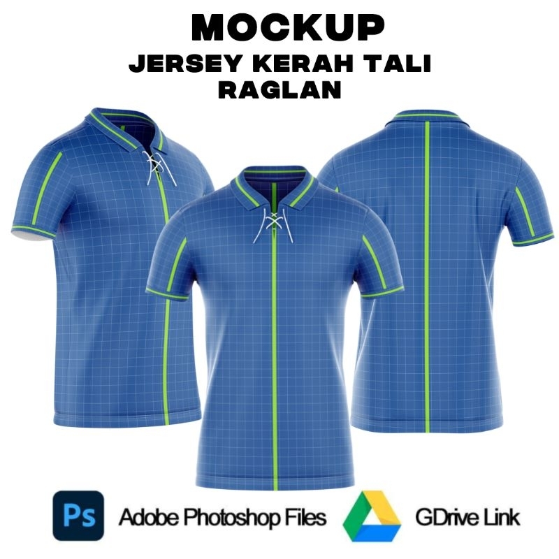 Jual Mockup Jersey Kerah Tali Raglan | PSD Photoshop | Shopee Indonesia