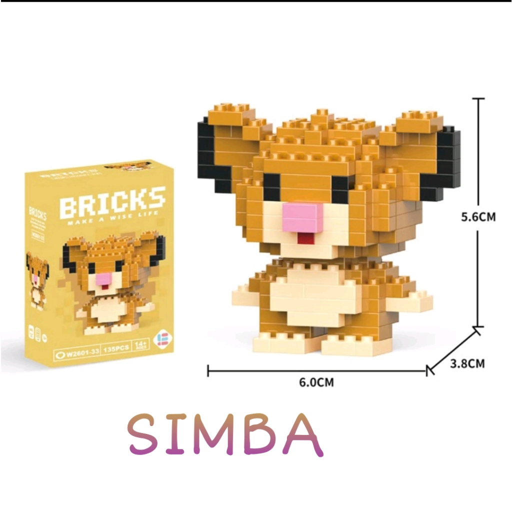 Jual Bricks Karakter Nano Block Model Karakter Mini Building Block ...